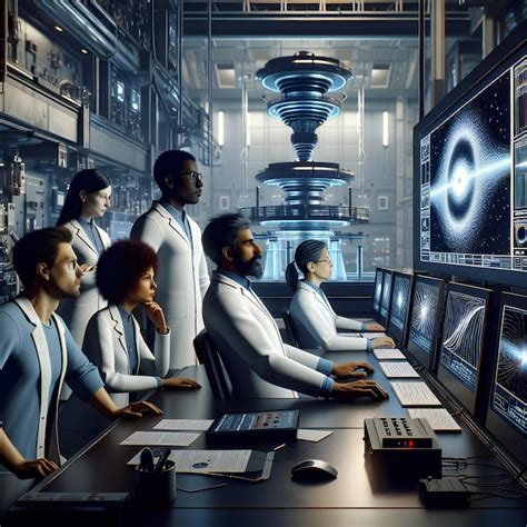 Premium Ai Image Diverse Scientists Monitoring Gravitational Waves