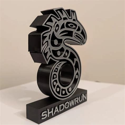 Shadowrun Dragon Logo Desk Signstatue By Petezilla Makerworld