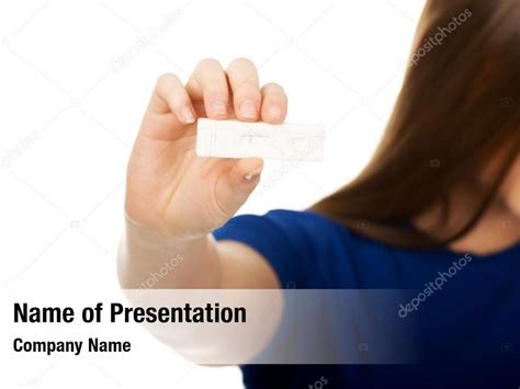 Woman Unhappy Teenage Holding Pregnancy Powerpoint Template Woman Unhappy Teenage Holding