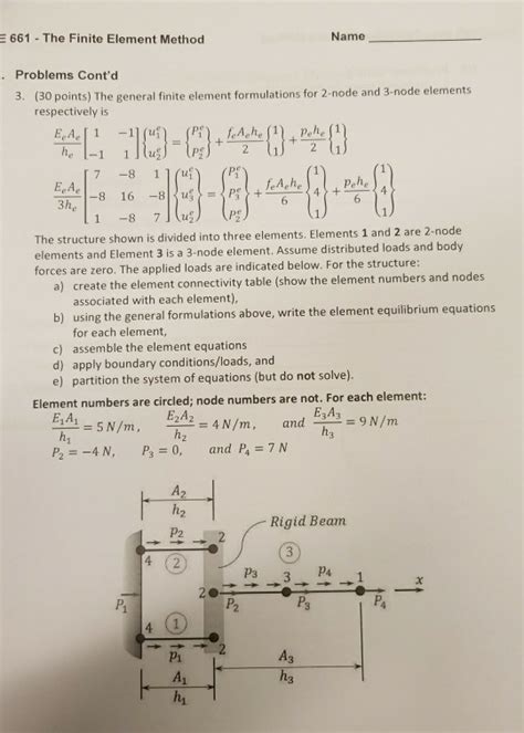 Solved The General Finite Element Formulations For 2 Node