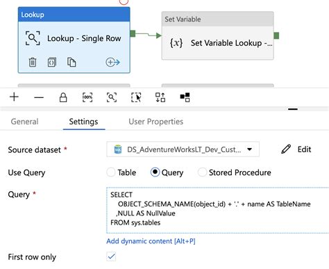 Azure Data Factory Lookup First Row Only Empty Result Sets Niall Langley A Data Engineer
