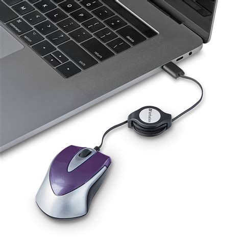 Usb C™ Mini Optical Travel Mouse Purple 70238 Mice Verbatim Americas