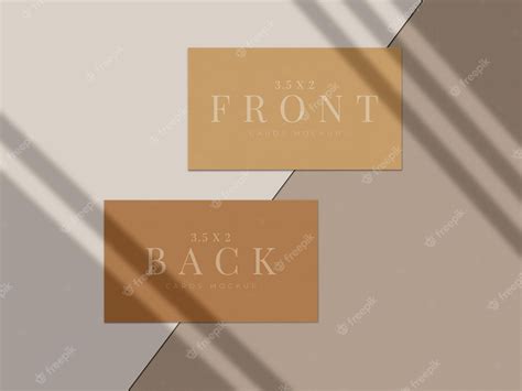 프레젠테이션 브랜딩 기업 정체성 그림자 오버레이가있는 개인용 현대 명함 목업 디자인 프리미엄 Psd 파일