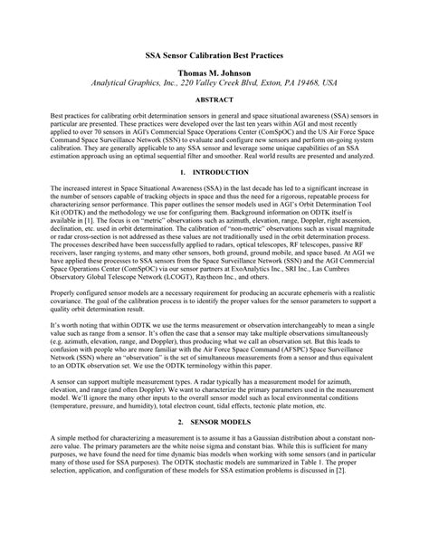 Pdf Ssa Sensor Calibration Best Practices