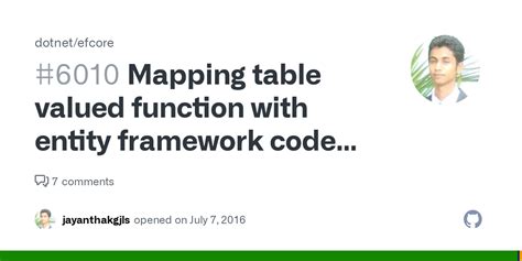 Mapping Table Valued Function With Entity Framework Code First · Issue 6010 · Dotnetefcore