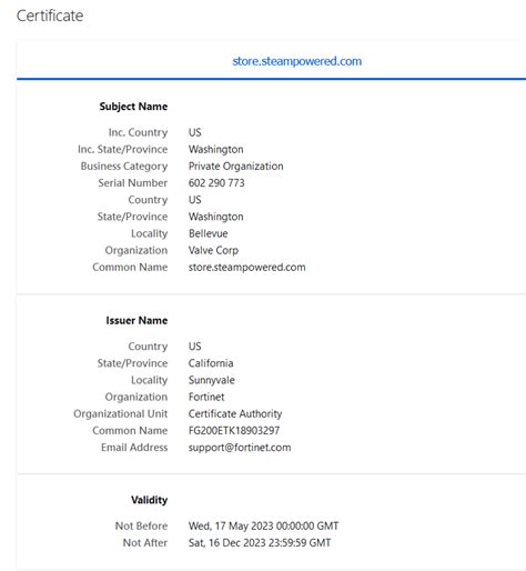 Steam Ssl Invalid Fortigate Application Control R Fortinet