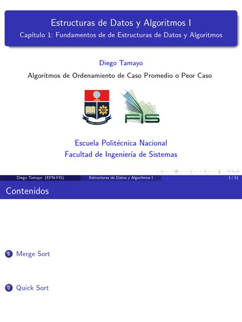3 Clase De Estructuras De Datos Y Algoritmos I Capítulo 1