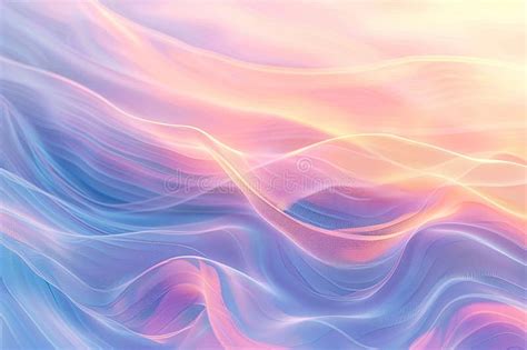 Wavy Lines In Pastel Colors Creating A Soothing Abstract Health Background Stock Illustration