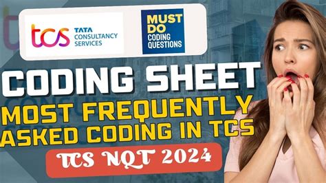 🔥tcs coding sheet released most frequently asked coding questions 🔥