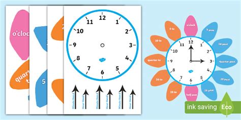 Analogue Clock Pattern Telling The Time Teacher Made