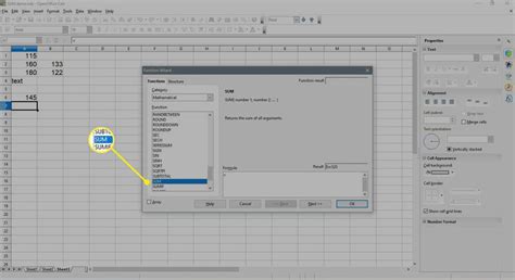 How To Add Up Columns Or Rows Of Numbers In Open Office Calc