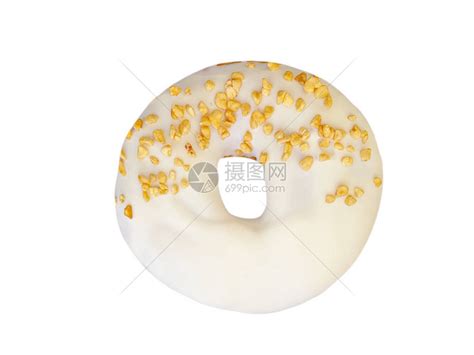 白色背景中带坚果的甜圈高清图片下载 正版图片506367555 摄图网