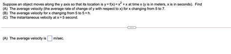 Solved Suppose An Object Moves Along The Y Axis So That Its Chegg