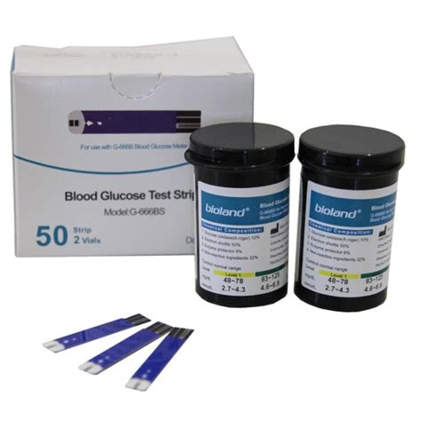 Тестове за кръвна захар Bioland 50 бр Emag Bg