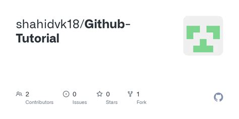 Github Shahidvk18github Tutorial