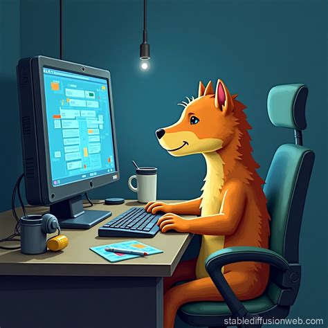 Animals Coding Stable Diffusion Online