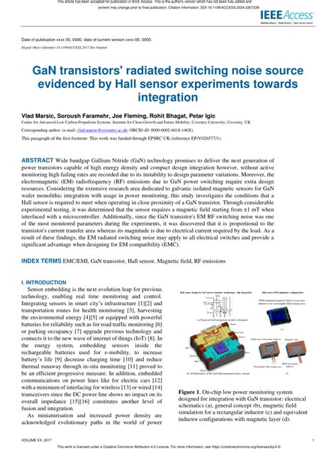 Pdf Gan Transistors Radiated Switching Noise Source Evidenced By Hall Sensor Experiments