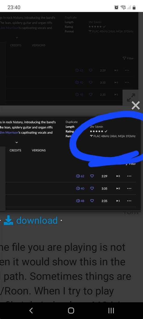 And Higher MQA Tracks Do Not Decode Correctly Using Internal MQA