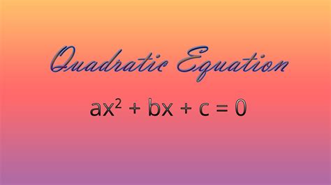 Simple Quadratic Equation