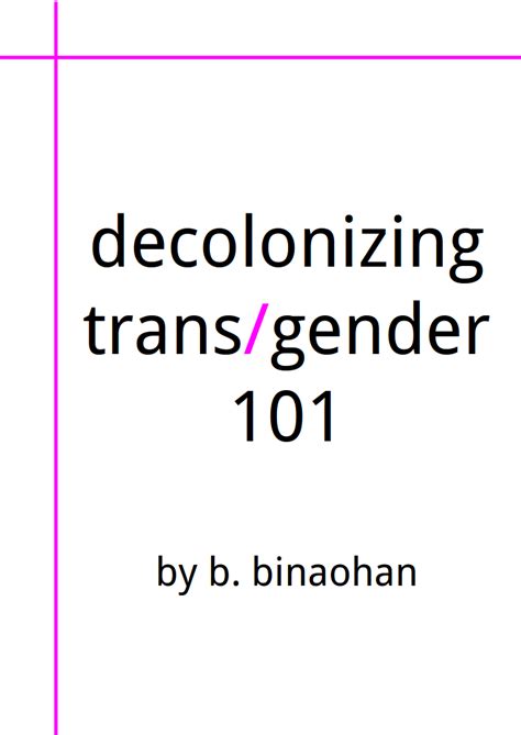 Decolonizing Trans Gender 101 Black Mosquito Mailorder