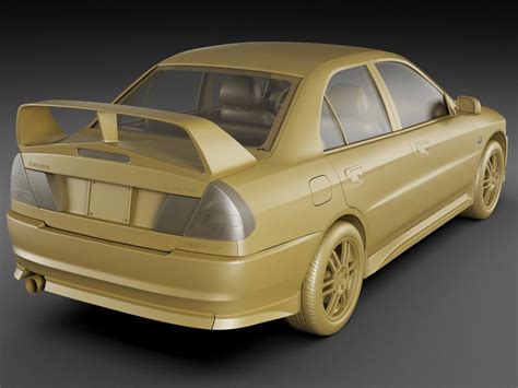 Mitsubishi Lancer Evo Iv 1996 1998 3d Model 14 3ds C4d Fbx Lwo
