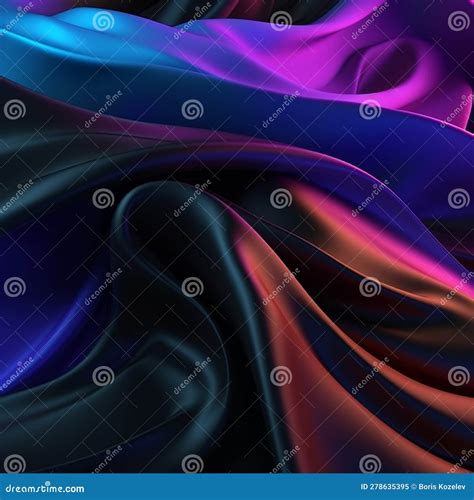 Edit Resubmission Elegant Black Matte Cloth With Shiny Neon Gradient Colors Illustration Stock