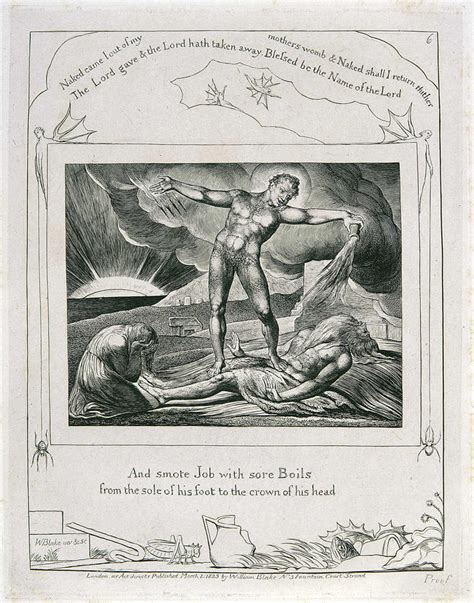 The Book Of Job By William Blake Blessed Is The Name Of The Lord