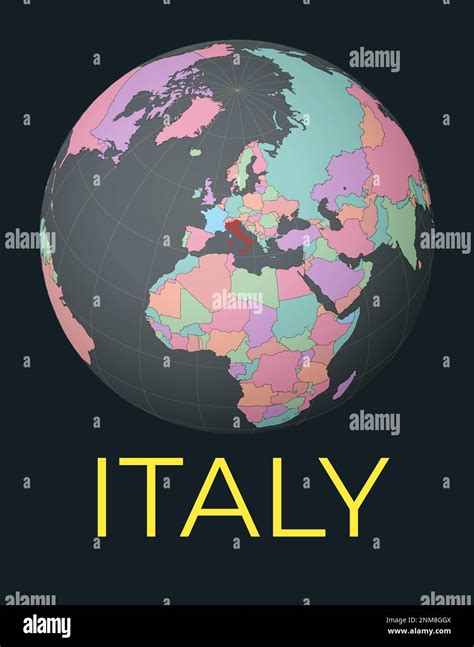 Vista Satellitare In 3d Italia Immagini Vettoriali Stock Alamy