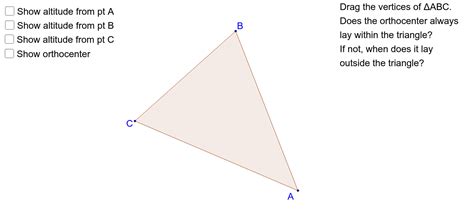 Orthocenter GeoGebra