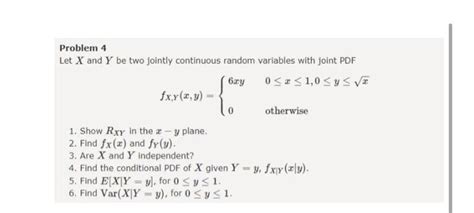 solved problem 4 let x and y be two jointly continuous