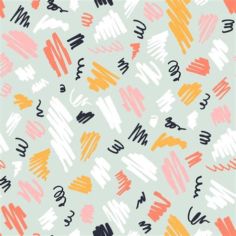 Premium Vector Seamless Scratch Vector Pattern Hand Drawn Scrawl