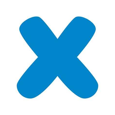 The Letter X In Blue