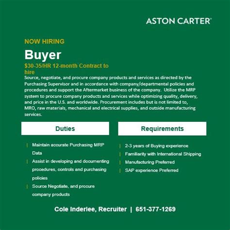 Cole Inderlee On Linkedin Hiring Buyer Buyer Supplychainjobs Procurementjobs