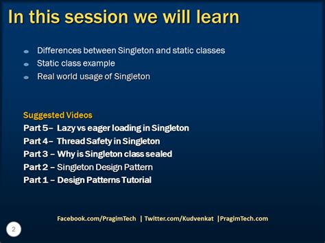 Sql Server Net And C Video Tutorial Static Class Vs Singleton