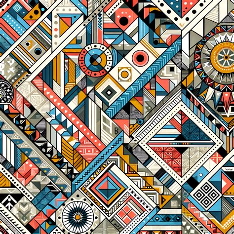 Vibrant Geometric Elegance Modern High Fashion Pattern