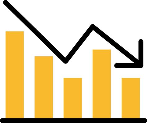 Data Chart Decreasing Illustration Vector On A White Background