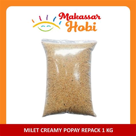 Jual Milet Creamy 1kg Biji Millet Putih Kuning Cream Pakan Makanan