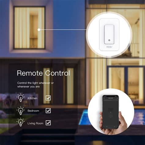 Wifi Smart No Neutral Light Switchpush Button Single Pole Switch 120v