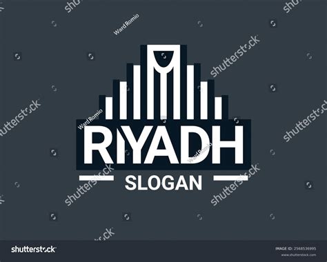 Riyadh Saudi Arabia Logo Design Vector Stock Vector Royalty Free