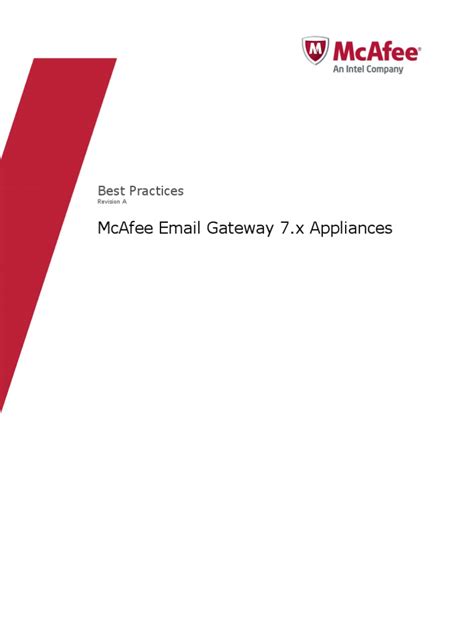Mcafee Email Gateway Best Practices Pdf Router Computing Proxy Server