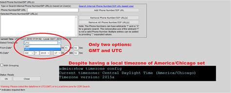 Solved CDR Search Select TimeZone Doesnt Show Local Time Zone V Cisco Community