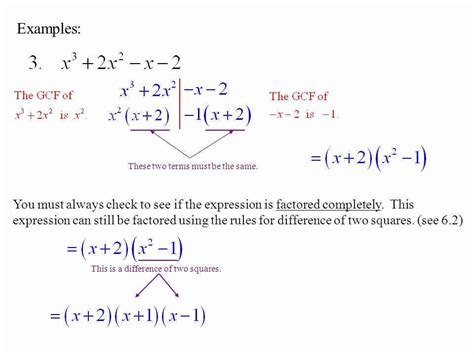 Factoring By Grouping Worksheet Chessmuseum Template Library