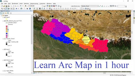 Arc Gis Tutorial Getting Started Folder Connection Table Of
