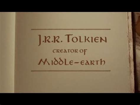 Lotr Fellowship Of The Ring Appendices J R R Tolkien Creator Of