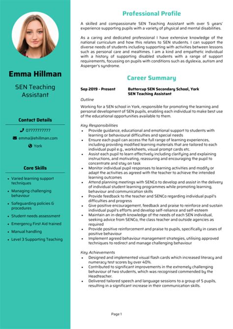 4 Teaching Assistant Cv Examples Tips Get A Top Ta Job
