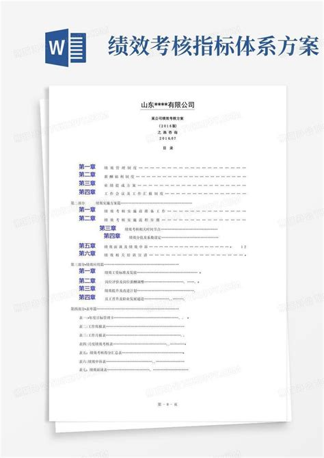 集团公司绩效考核体系 全套方案 Word模板下载 编号lwjozkwq 熊猫办公