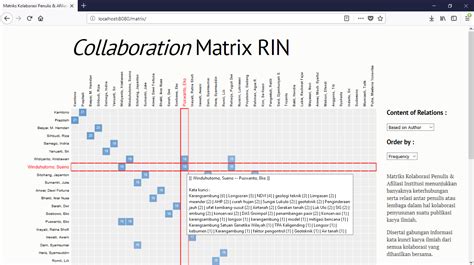 GitHub Rindataverse Matrix Top Collaboration Matrix Feature RIN