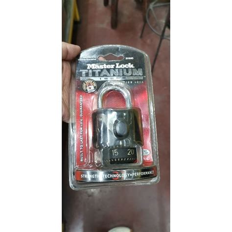 Master Lock Titanium Reinforced Body Combination Padlock 2050 D 3 Digit Combinations