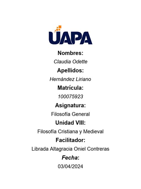 Filosofia General Tarea Viii Descargar Gratis Pdf Tomás De Aquino