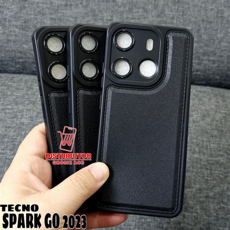 Jual Tecno Spark Go 2023 Case Leather Pro Case Black Tecno Spark Go 2023 Shopee Indonesia